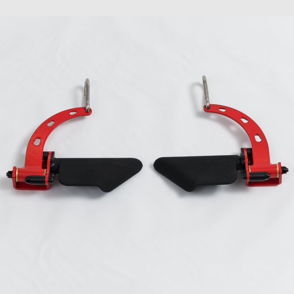 Cable Handles Pair Black/Red - Fitness Masters